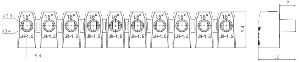JH-1.5 End Terminal Block - JINH